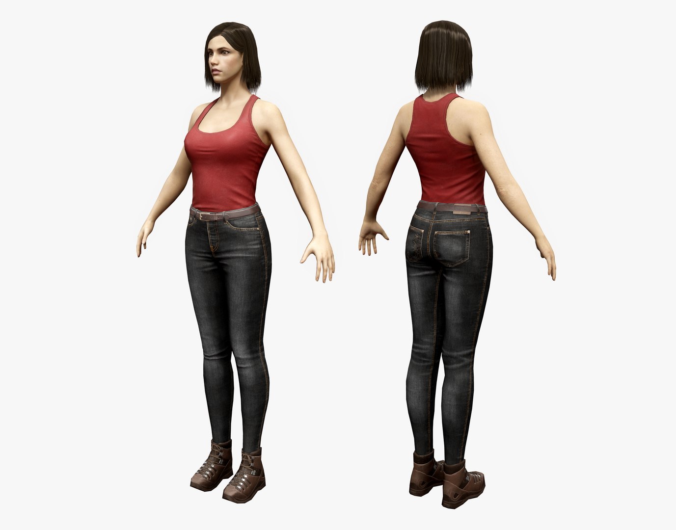 3D woman character human model - TurboSquid 1622947