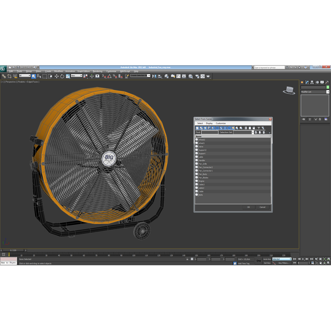 3d industrial fan