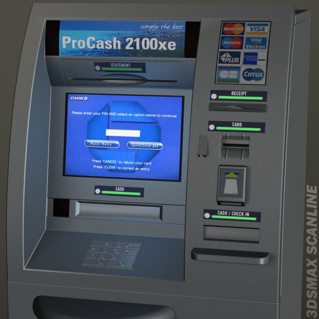 Teller Machine Atm Pc2100 3d Model