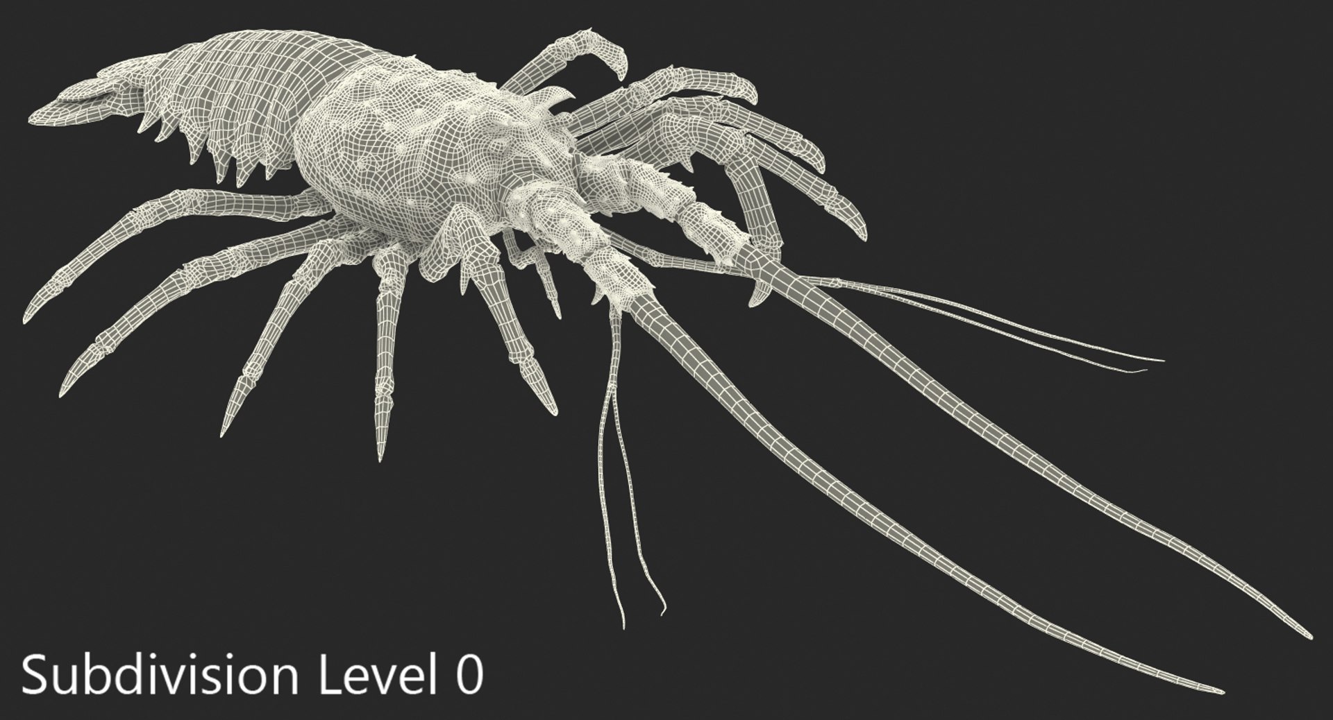 langouste rigged 3d ma