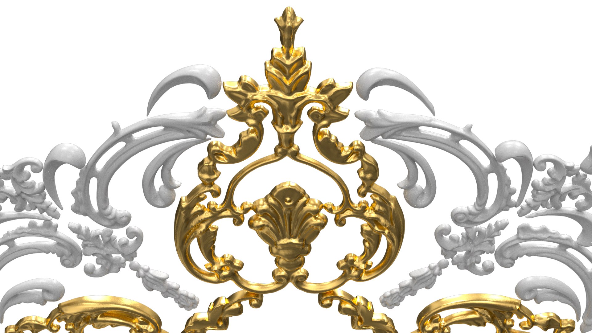 3D 3D Ceiling Sockets Gypsum Plaster DR254 model - TurboSquid 2134589