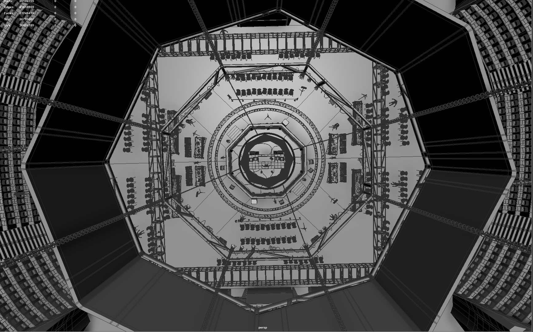 3D Octagon Stadium Fight Ring - TurboSquid 2195877