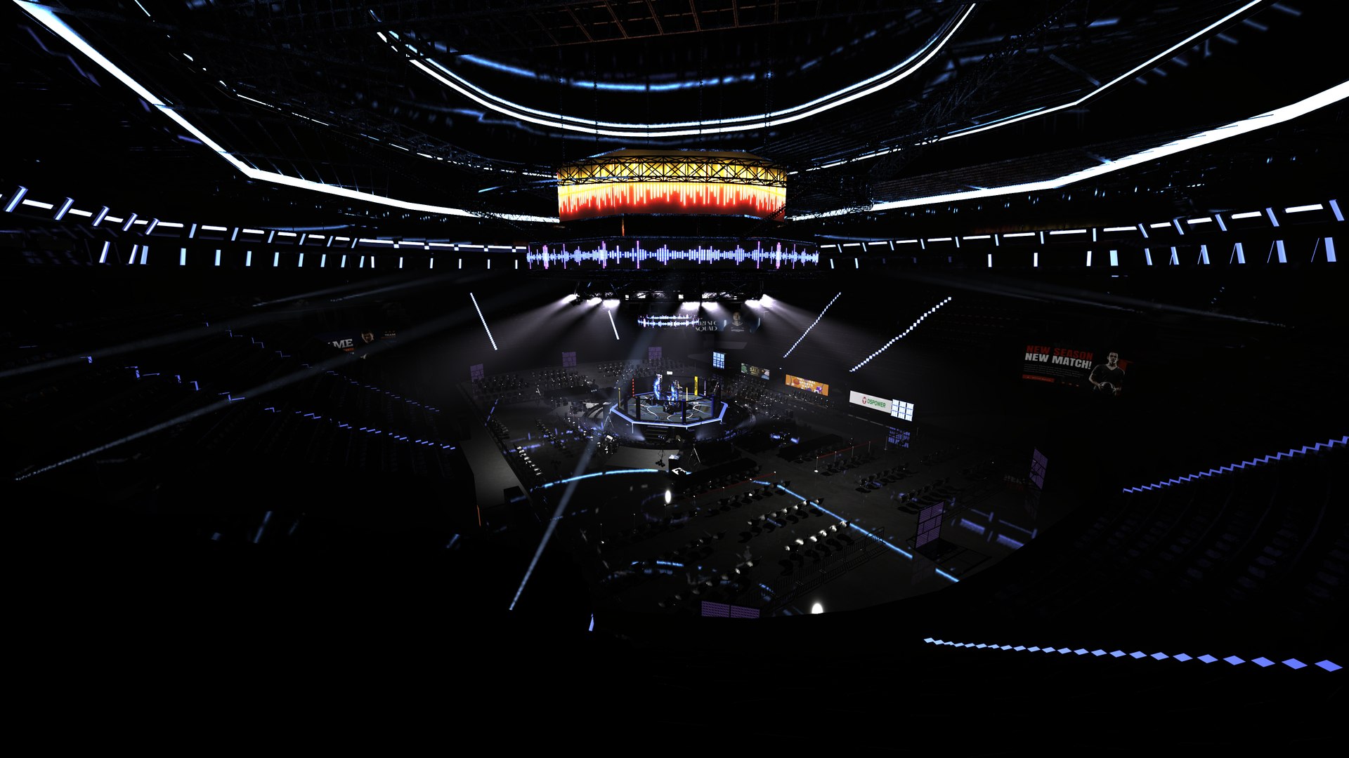 3D Octagon Stadium Fight Ring - TurboSquid 2195877