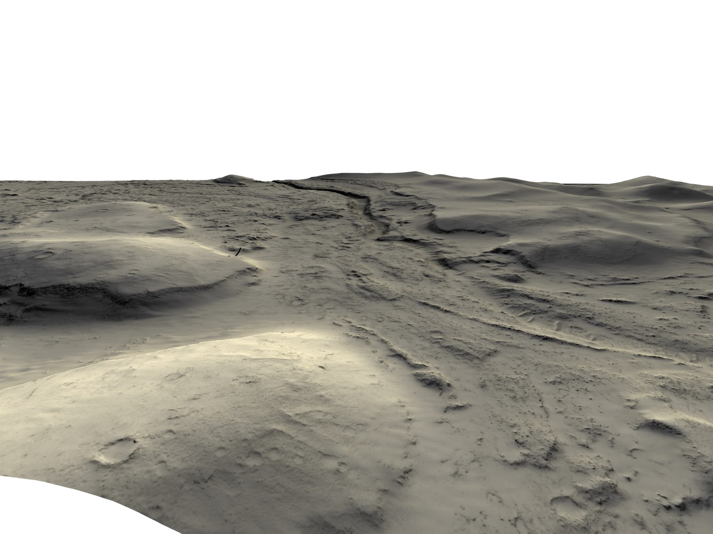 3D Model MARS VR - Channelized Lava Flow Through A Constriction ...