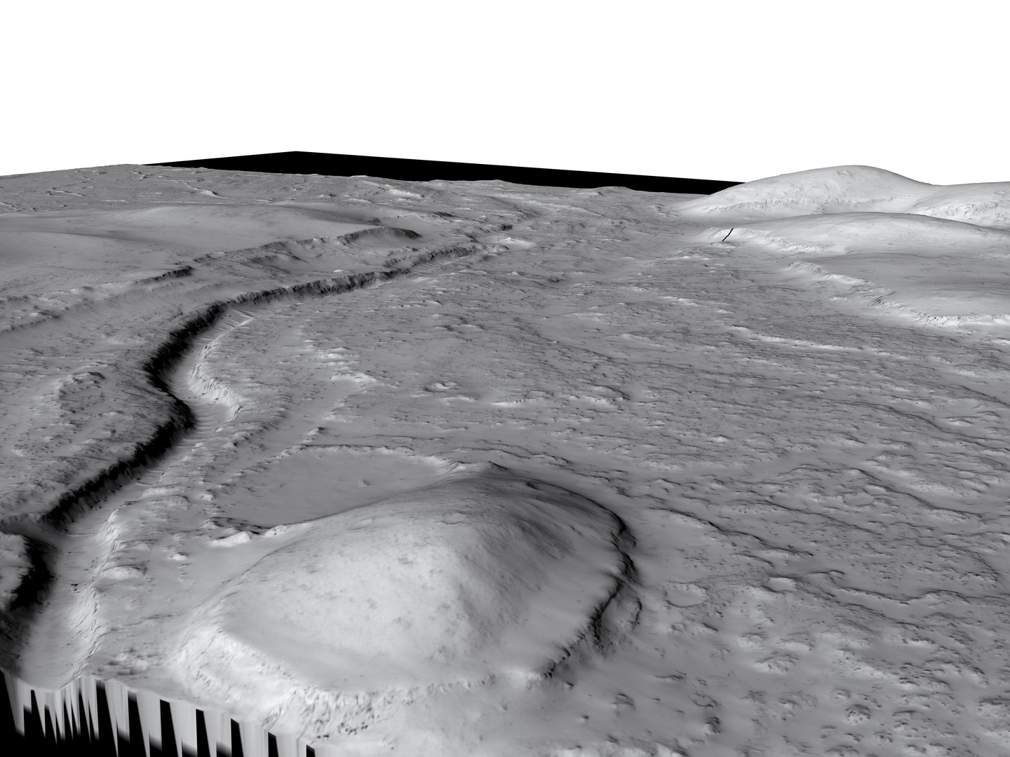 3D Model MARS VR - Channelized Lava Flow Through A Constriction ...