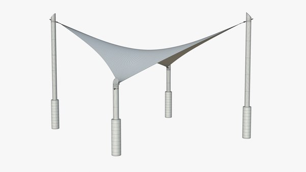 Tensile Shade Structures 3D model - TurboSquid 1799108