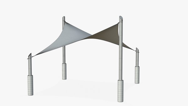 Tensile Shade Structures 3D model - TurboSquid 1799108