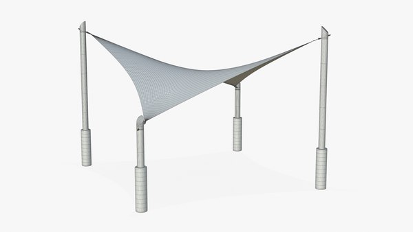 Tensile Shade Structures 3D model - TurboSquid 1799108
