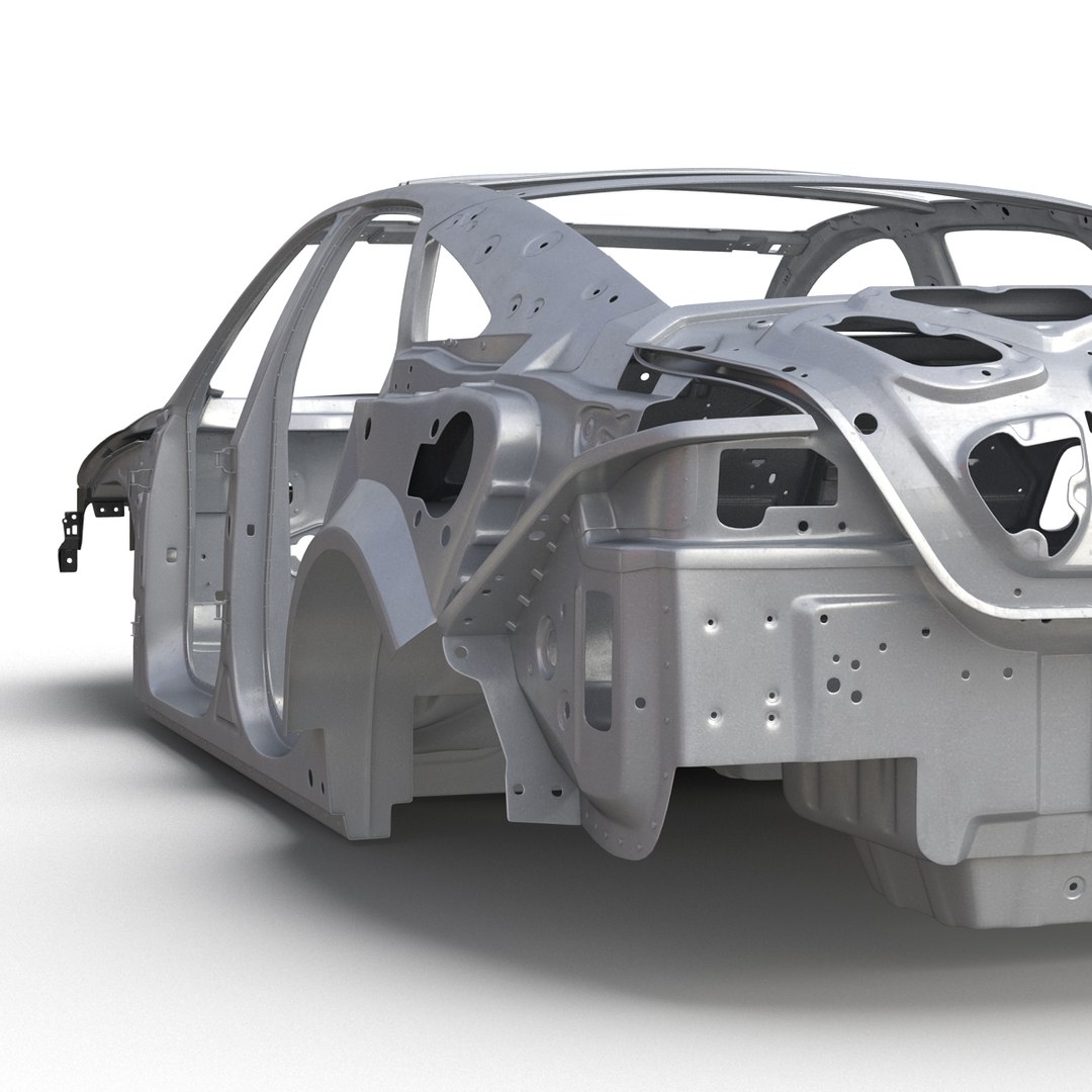 3d car frame 5 rigged