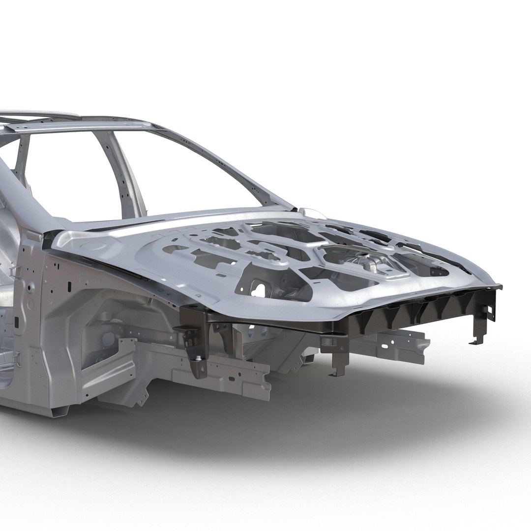 3d car frame 5 rigged