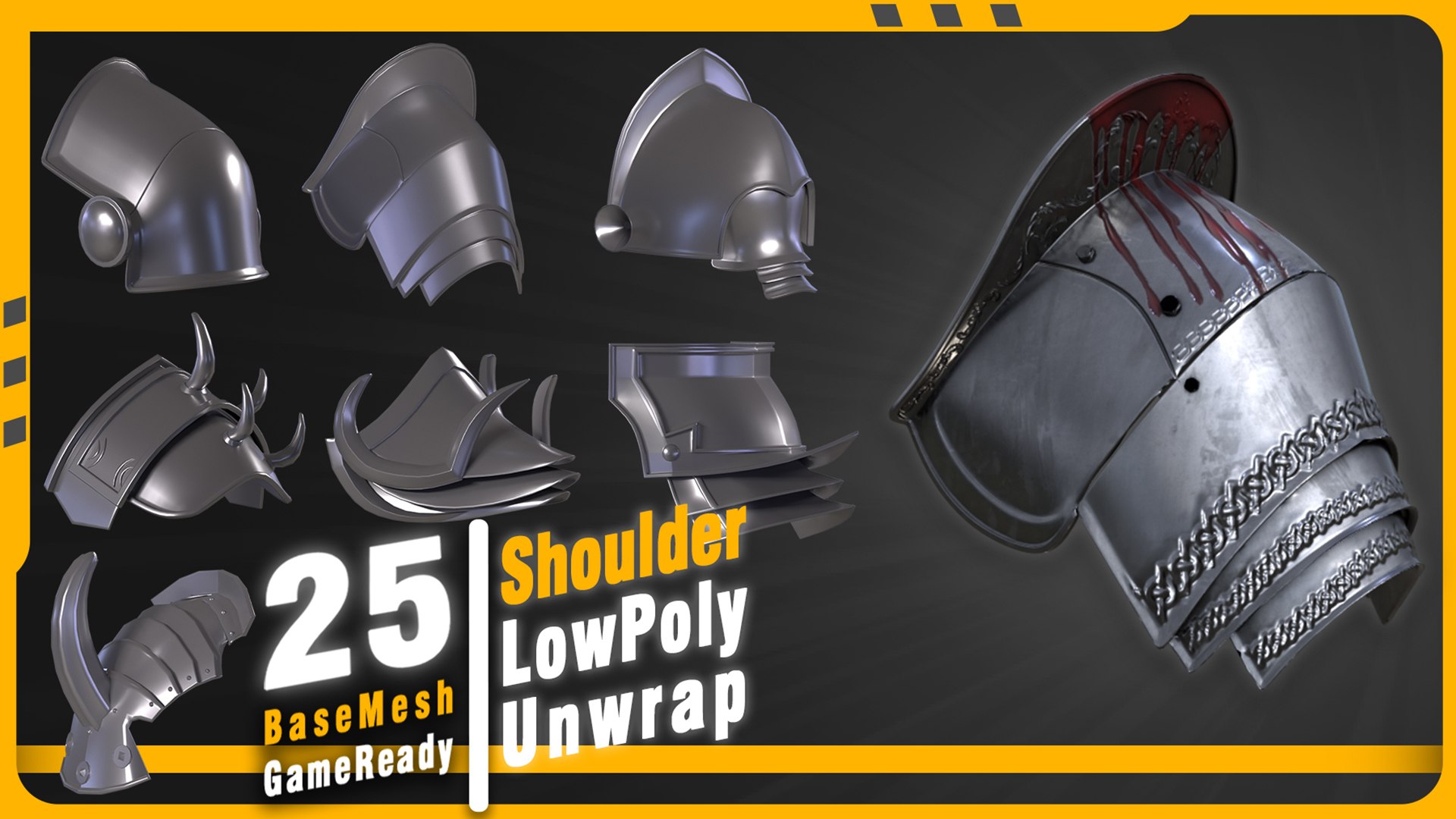 3D 25 Shoulder Base Mesh Model - TurboSquid 2051150