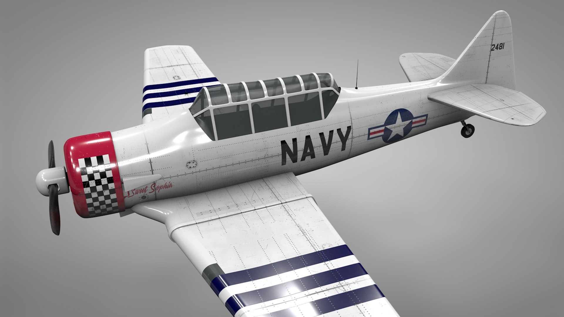 T6 Texan Sweet Sophia 3D - TurboSquid 1415631