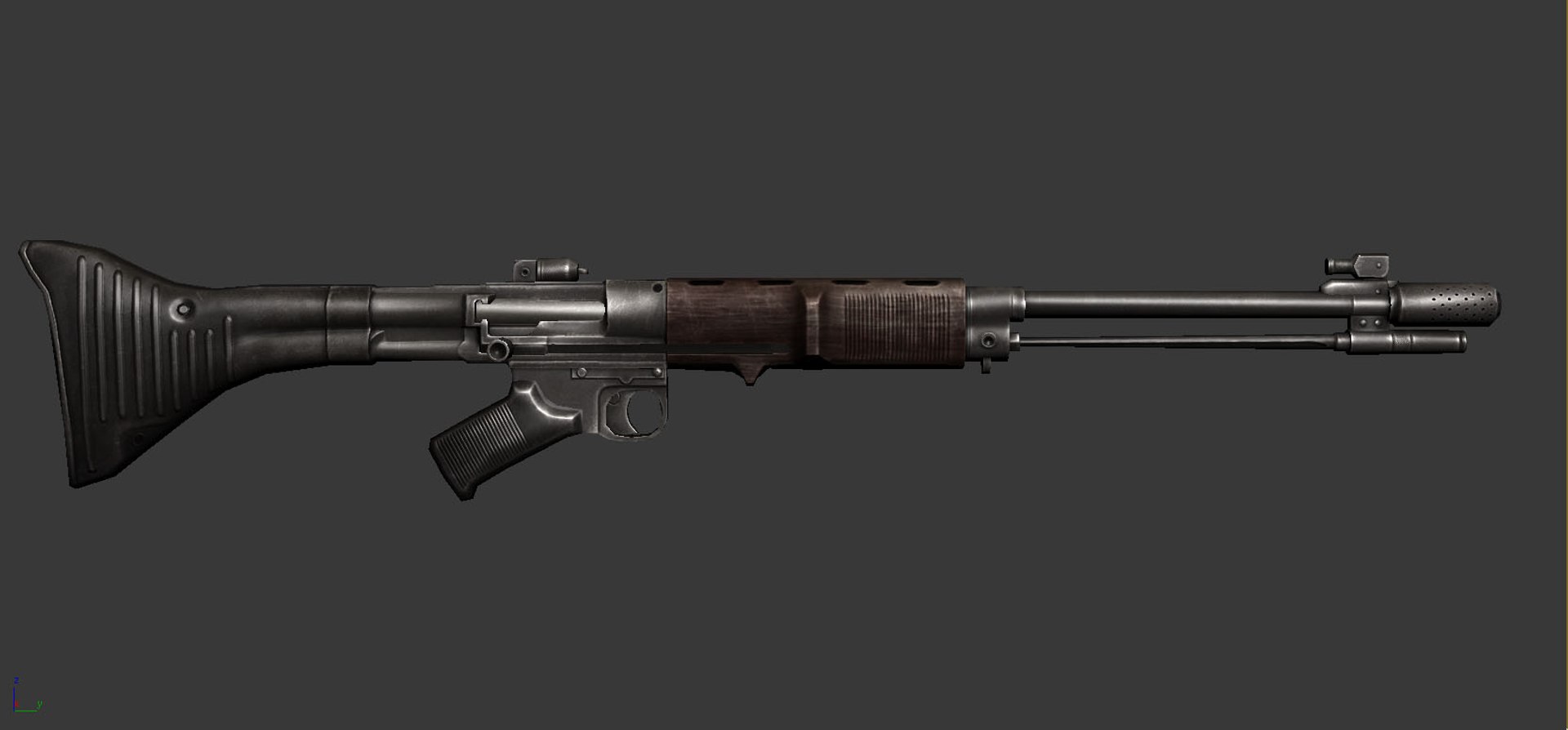 Fg42 Assault Rifle 3d Max