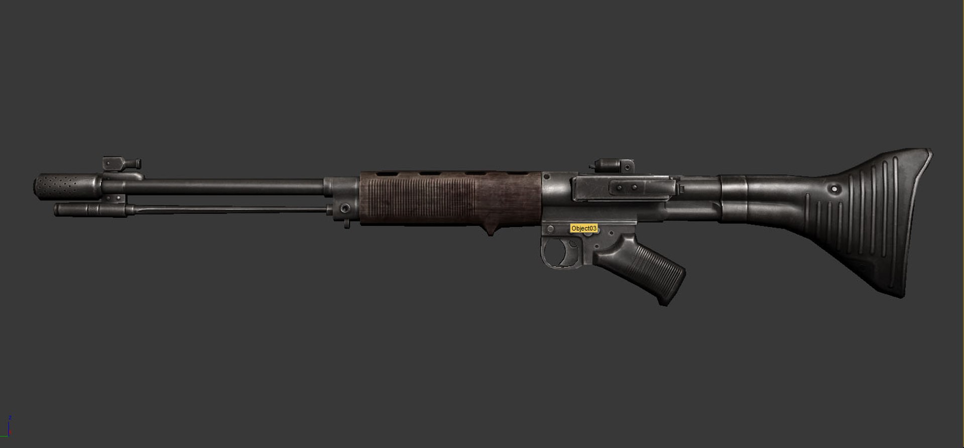 Fg42 Assault Rifle 3d Max