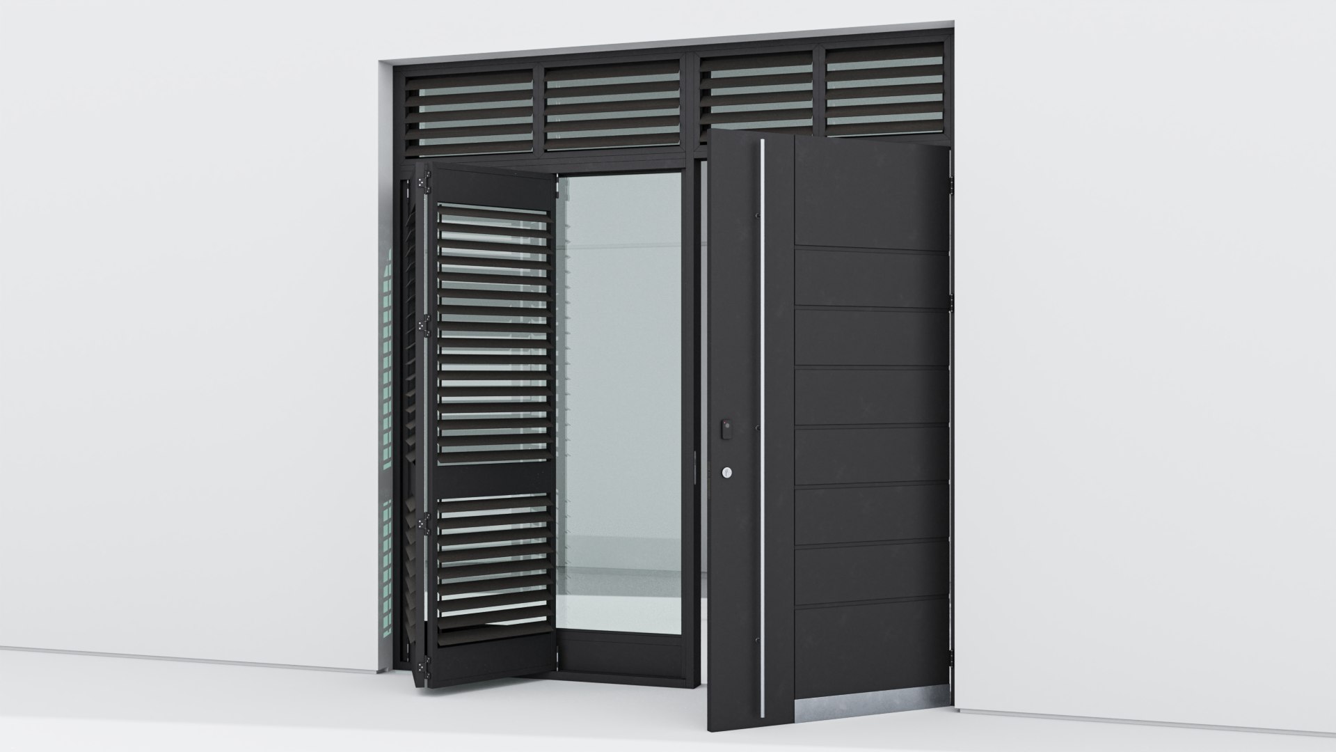 3D Aluminium Door 44 Model - TurboSquid 2013674