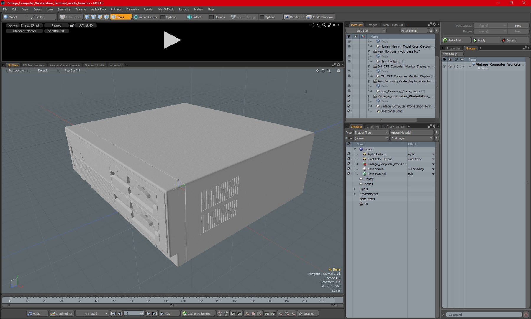 Vintage Computer Workstation Terminal 3D model - TurboSquid 2071690