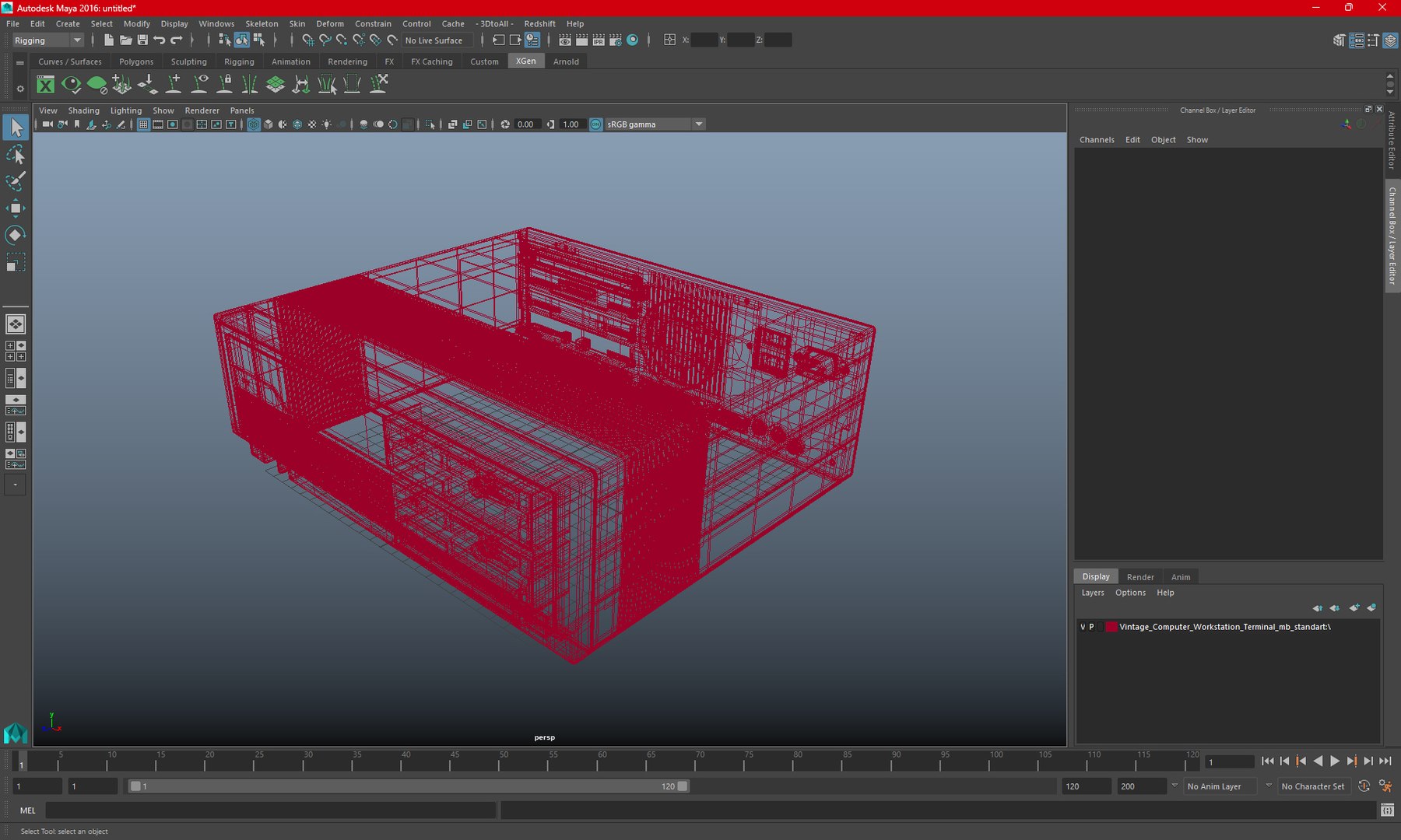 Vintage Computer Workstation Terminal 3D model - TurboSquid 2071690