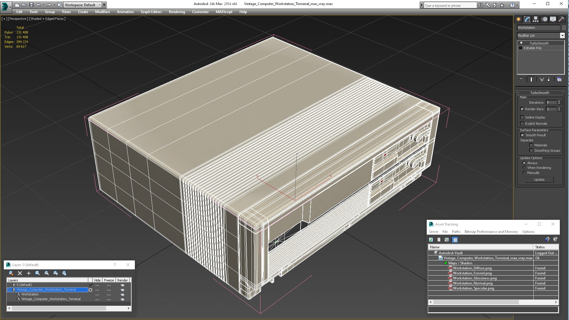 Vintage Computer Workstation Terminal 3D model - TurboSquid 2071690