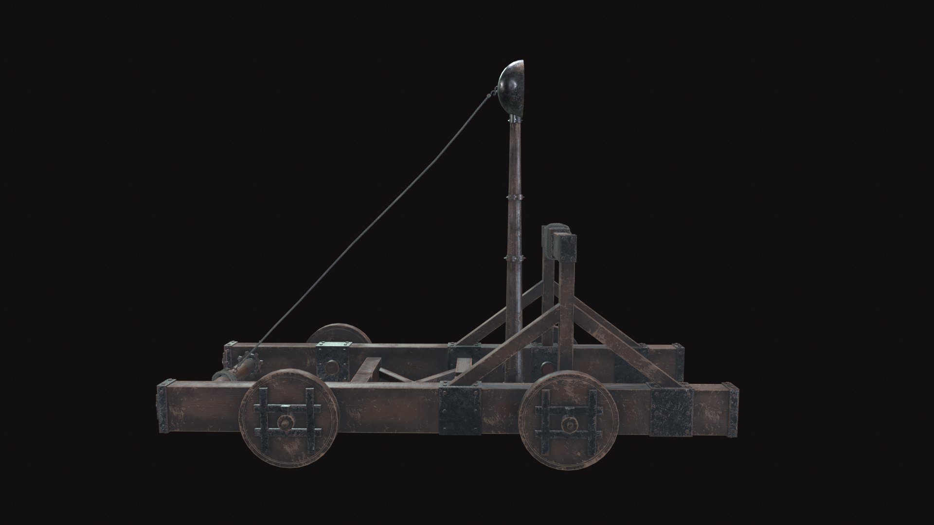 3D Model Medieval Catapult 01 Old - TurboSquid 2318952