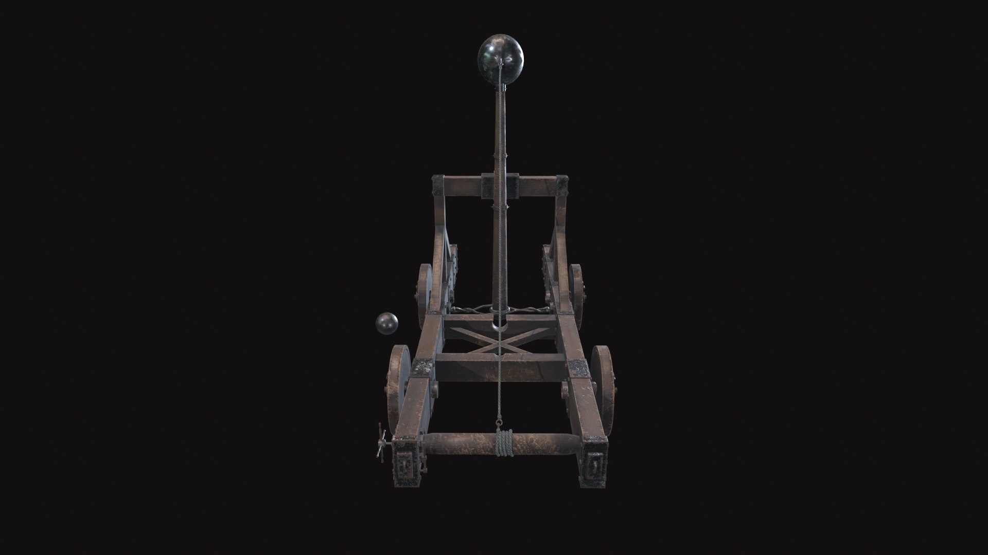 3D Model Medieval Catapult 01 Old - TurboSquid 2318952