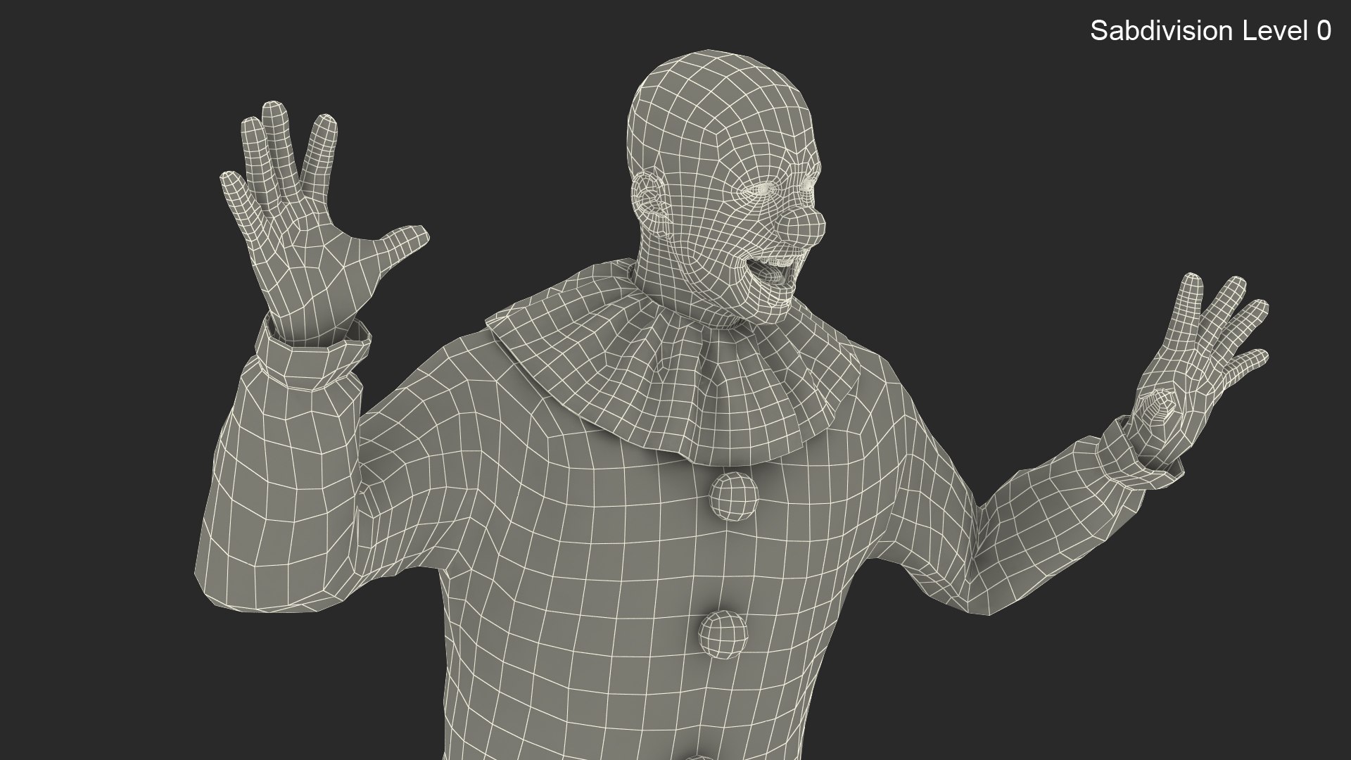Bald clown dancing pose 3D - TurboSquid 1589096