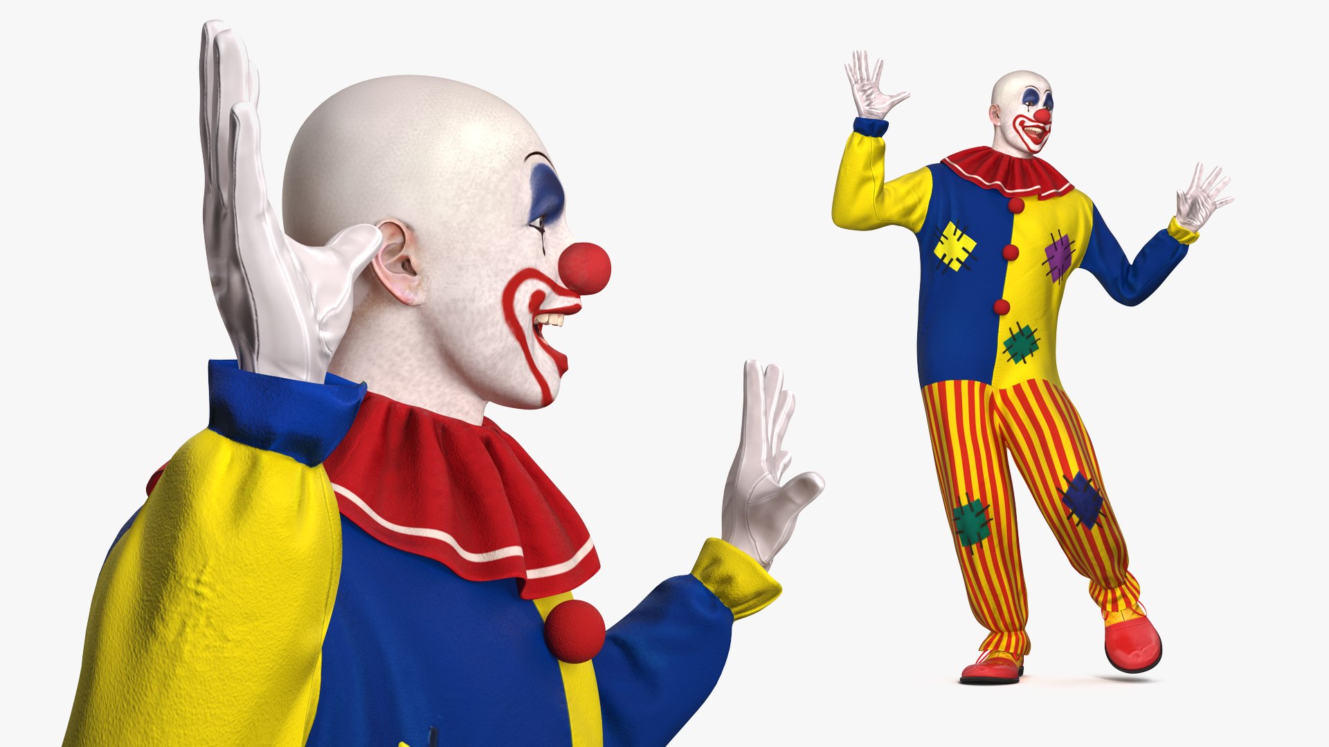 Bald clown dancing pose 3D - TurboSquid 1589096