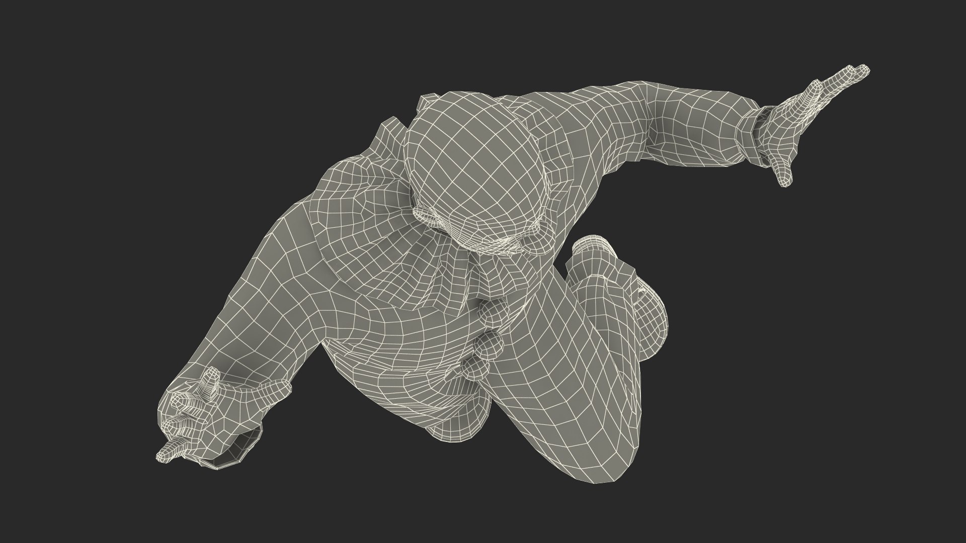 Bald clown dancing pose 3D - TurboSquid 1589096