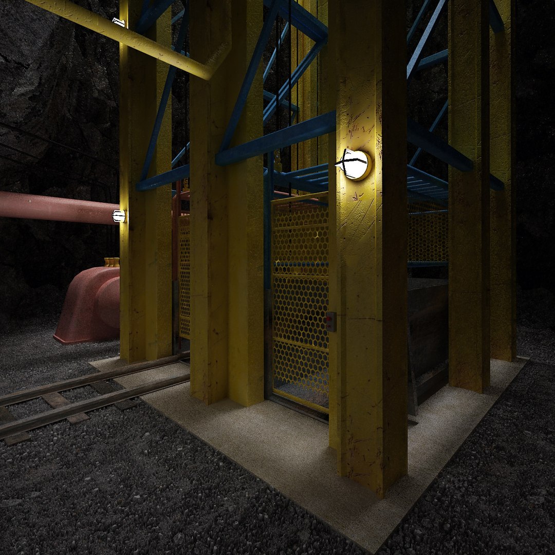 3D Model Coal Mine And Mining Loader - TurboSquid 1990611