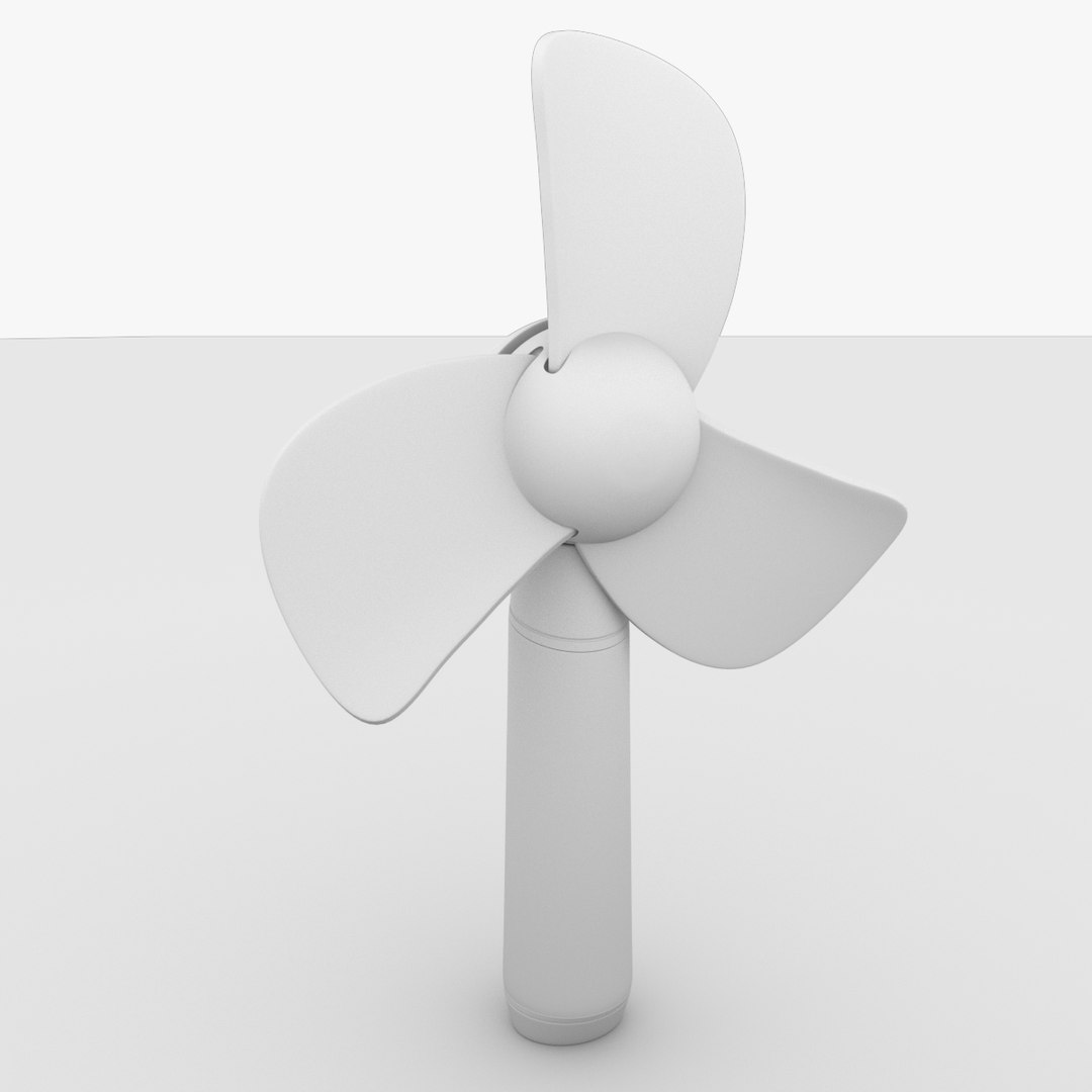 Electric Hand Fan 3d Model