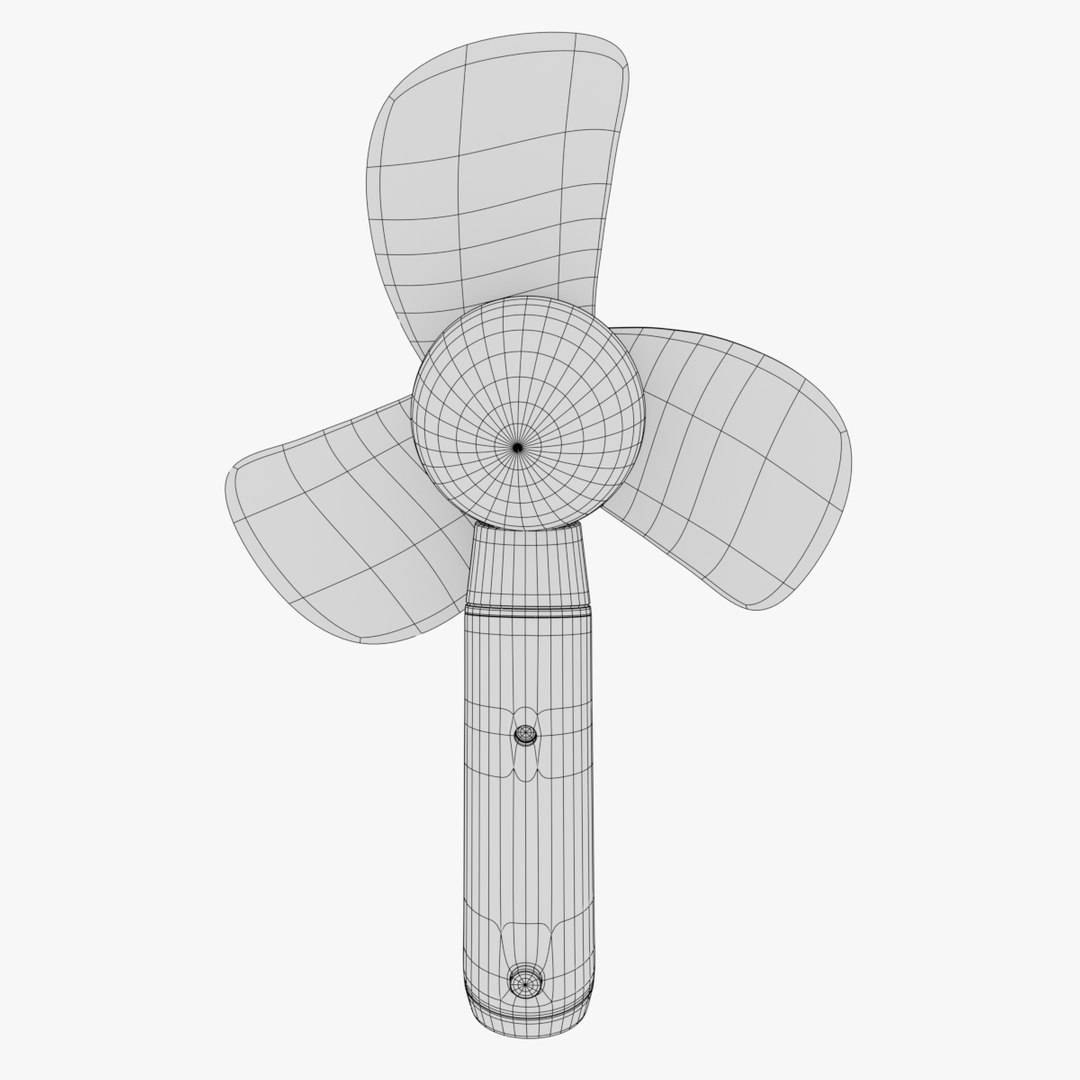 Electric Hand Fan 3d Model