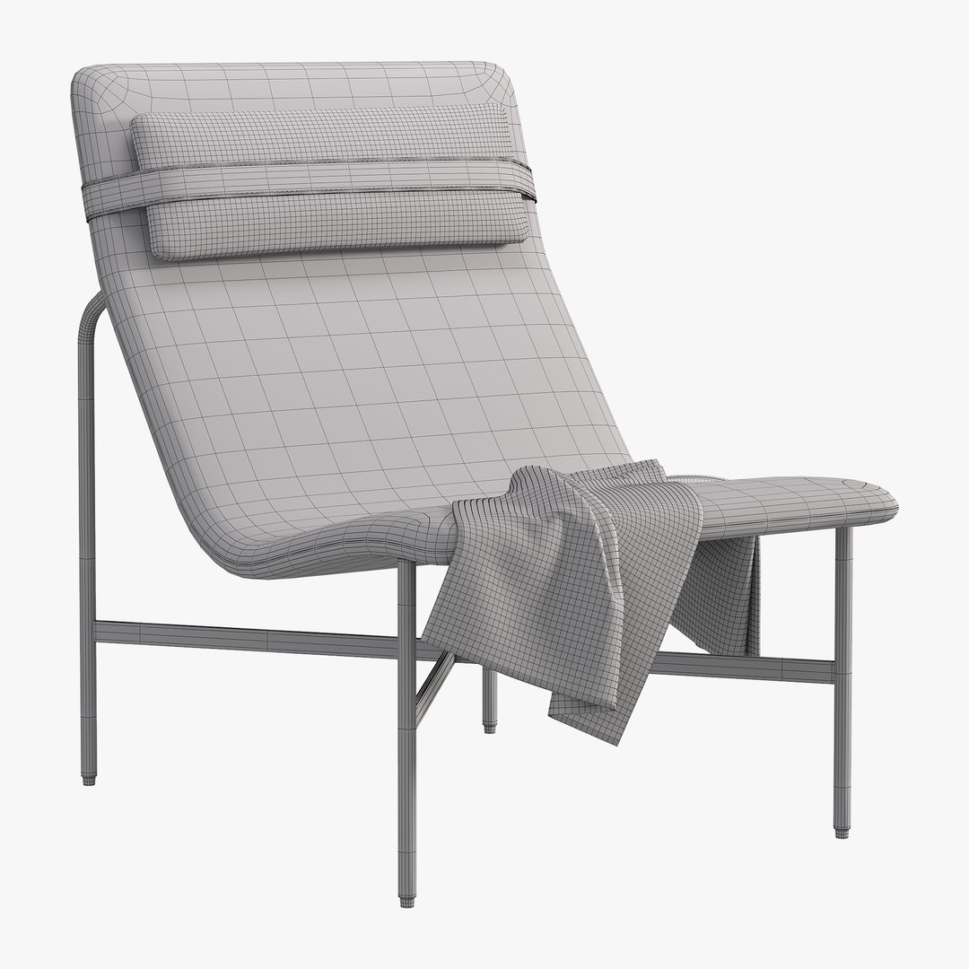 3D Model Deep Thoughts Leather Lounge Chair - TurboSquid 2348428