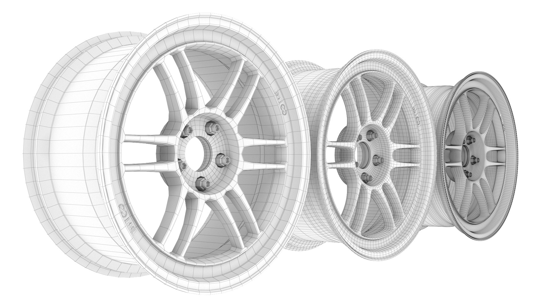Enkei RPF1 Wheel Rim 3D - TurboSquid 1916265