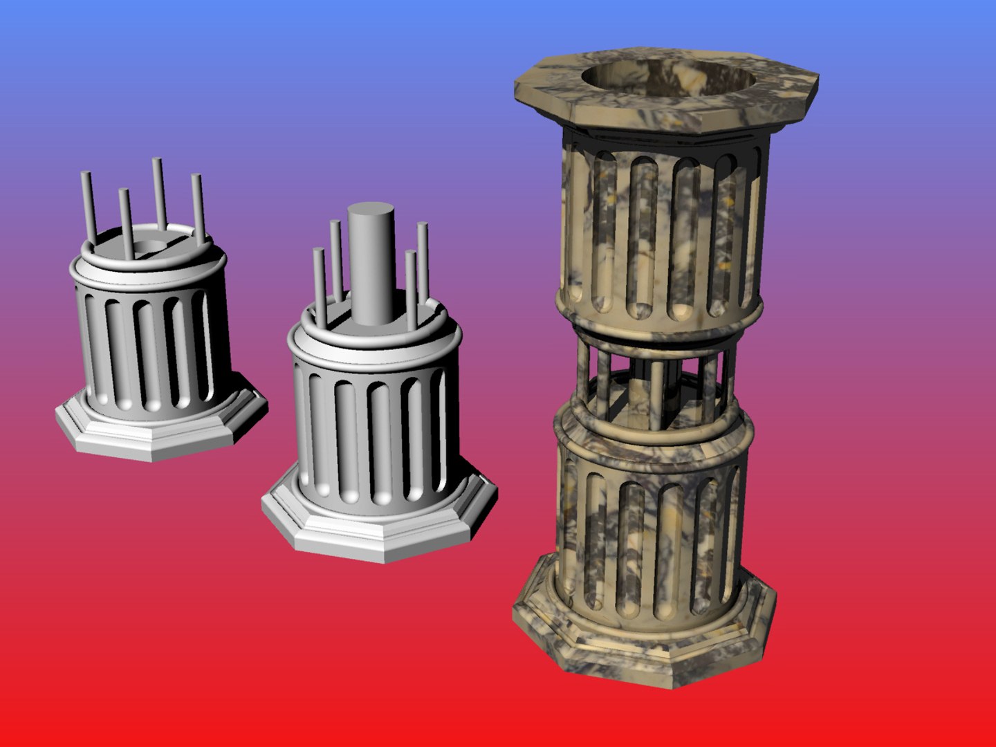 Greek Column 3d Model
