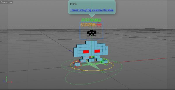 game spaceinvader 3d model
