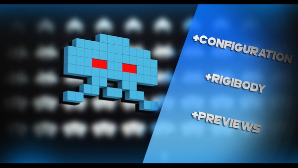 game spaceinvader 3d model