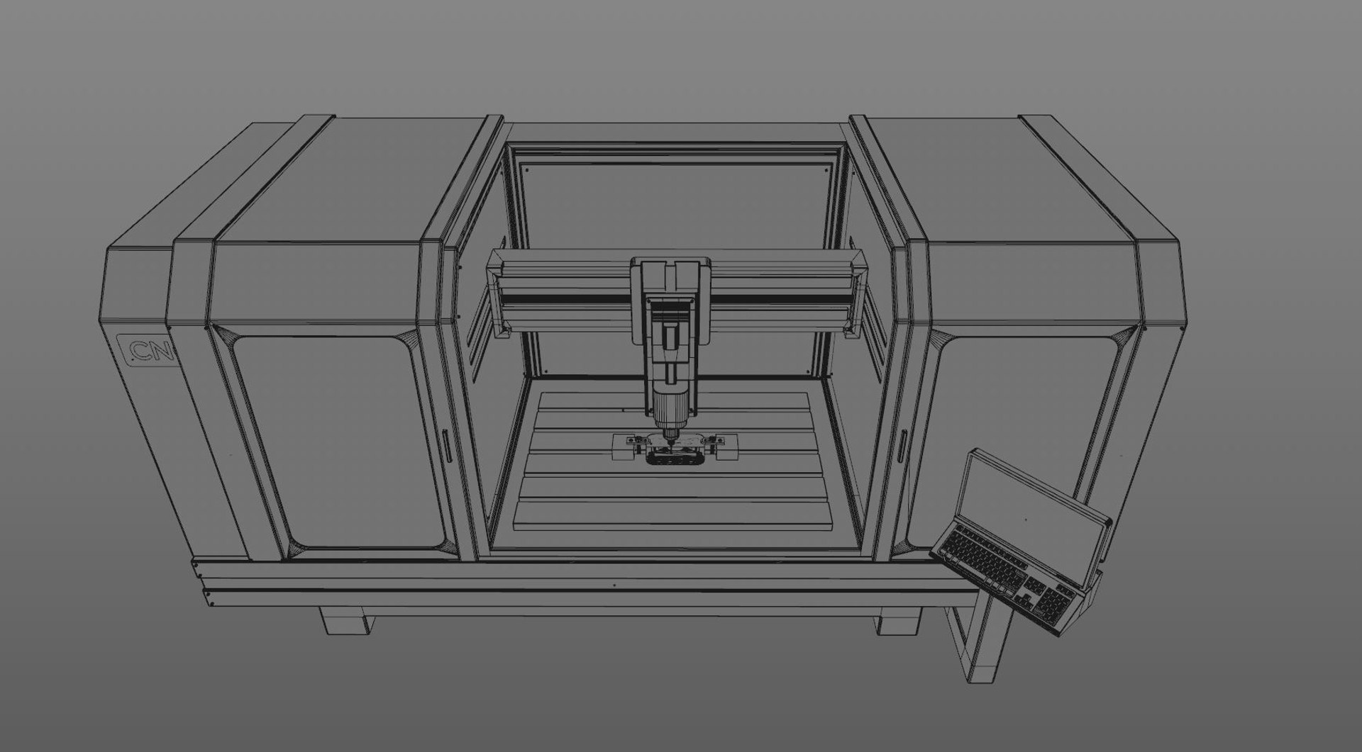 3D Model Industrial Cnc Milling Machine - TurboSquid 1440400
