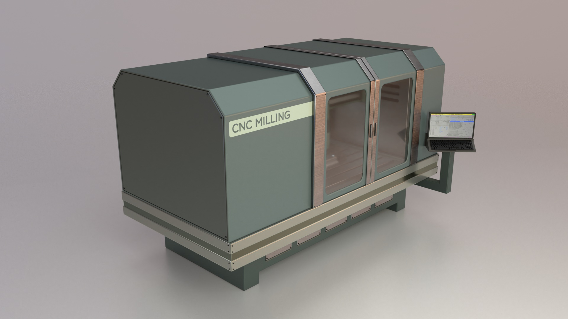 3D model industrial cnc milling machine - TurboSquid 1440400