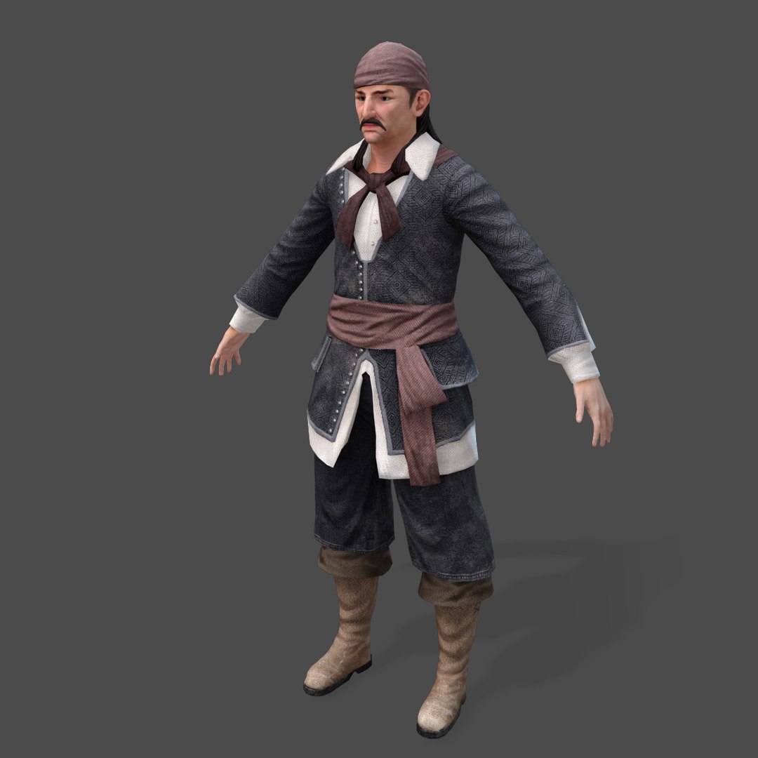 3d model pirates lord real-time