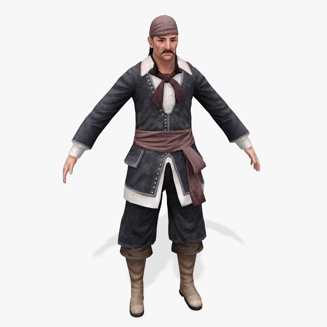 3d model pirates lord real-time