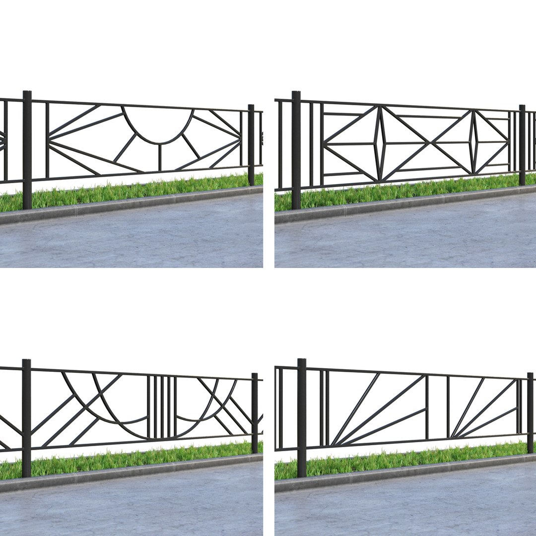 3D lawn fences model - TurboSquid 1636434