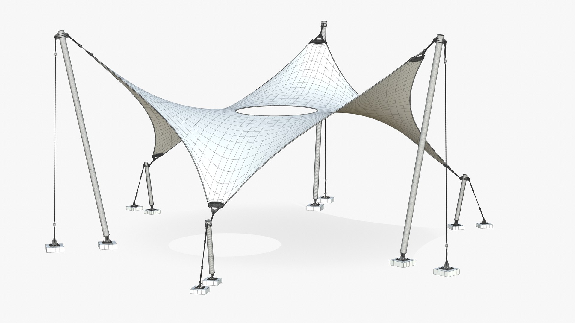 3D Tensile Structures Model - TurboSquid 1826261