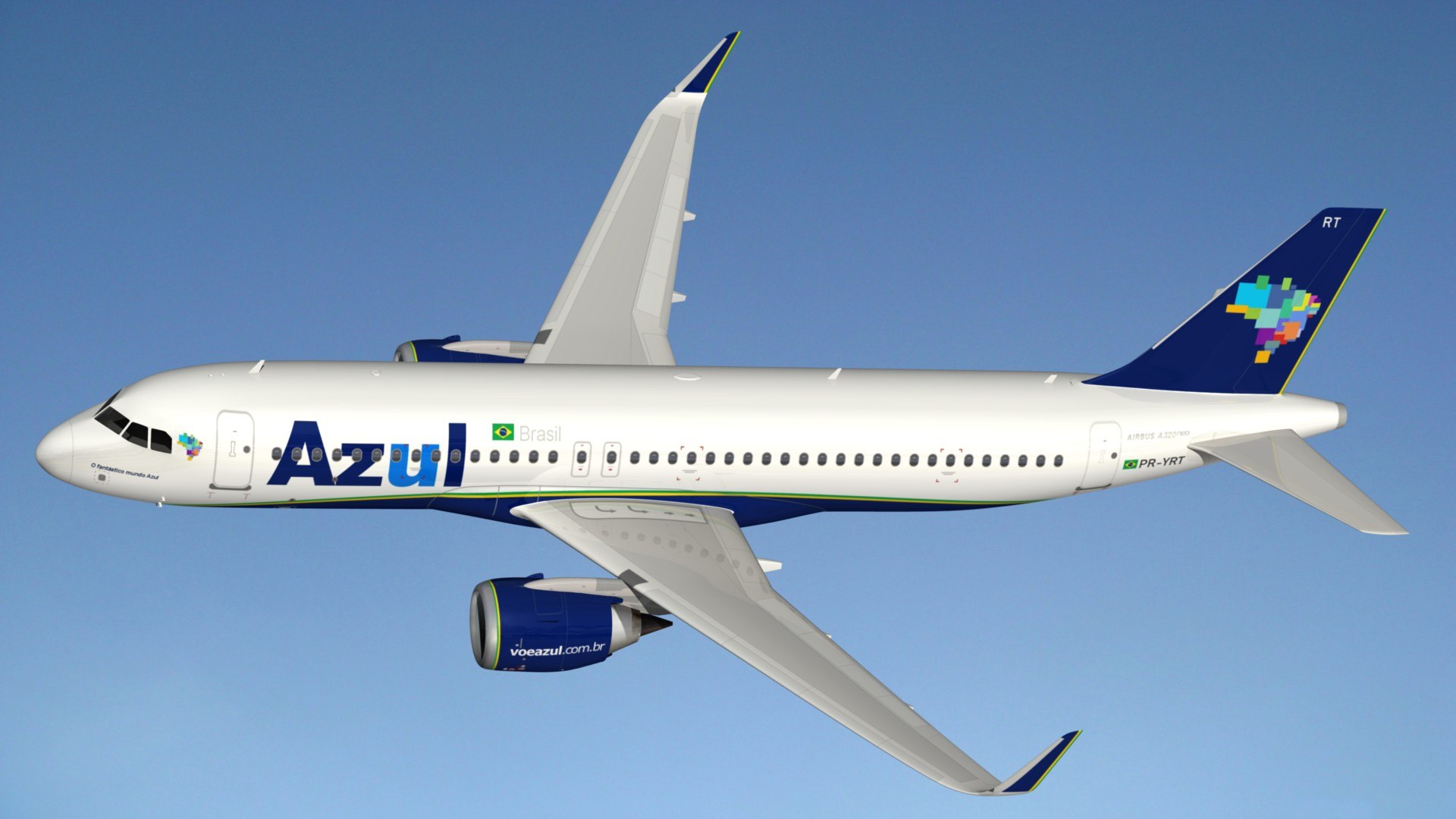 3D airbus a320 neo azul model - TurboSquid 1420370