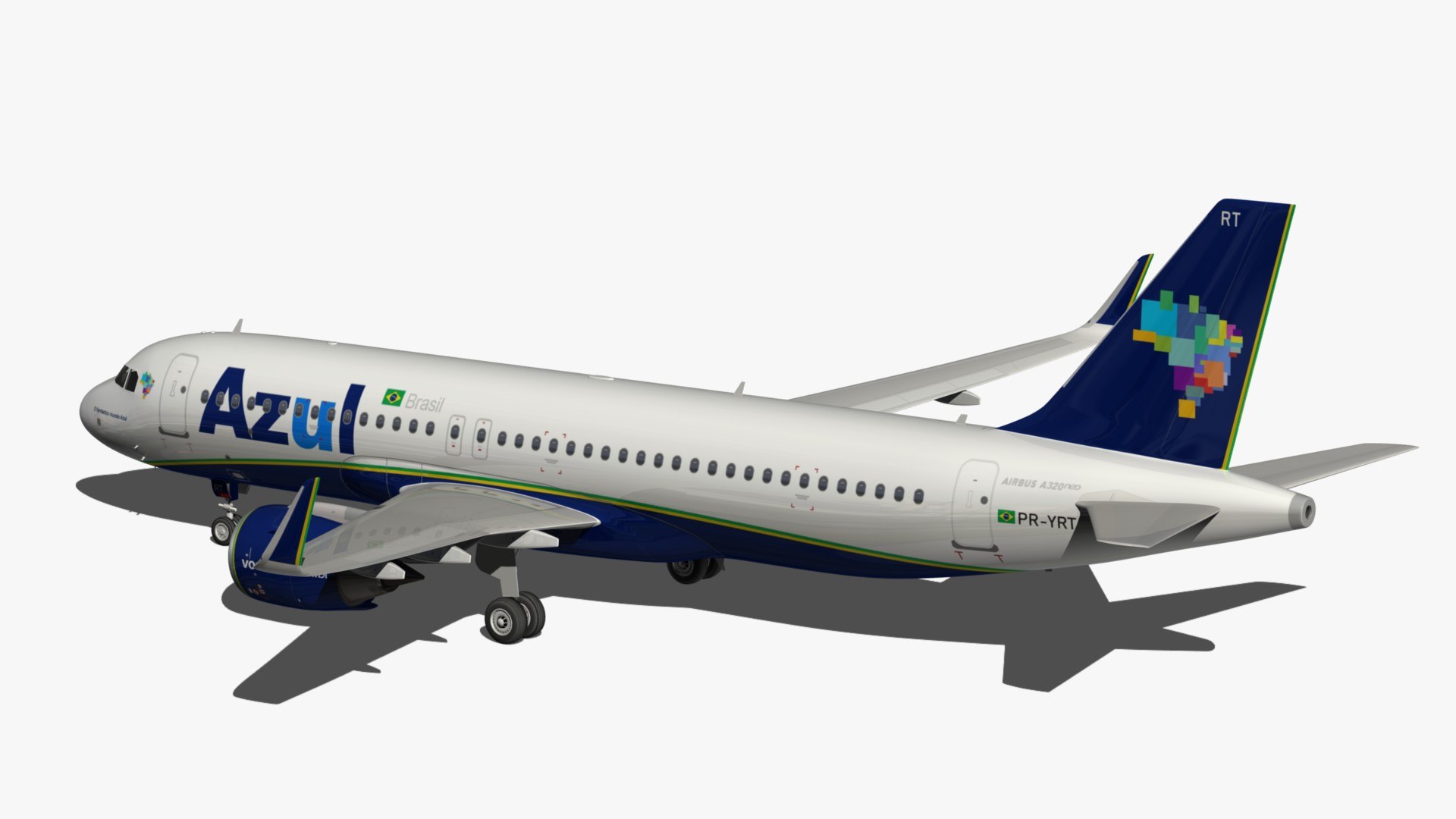 3D airbus a320 neo azul model - TurboSquid 1420370
