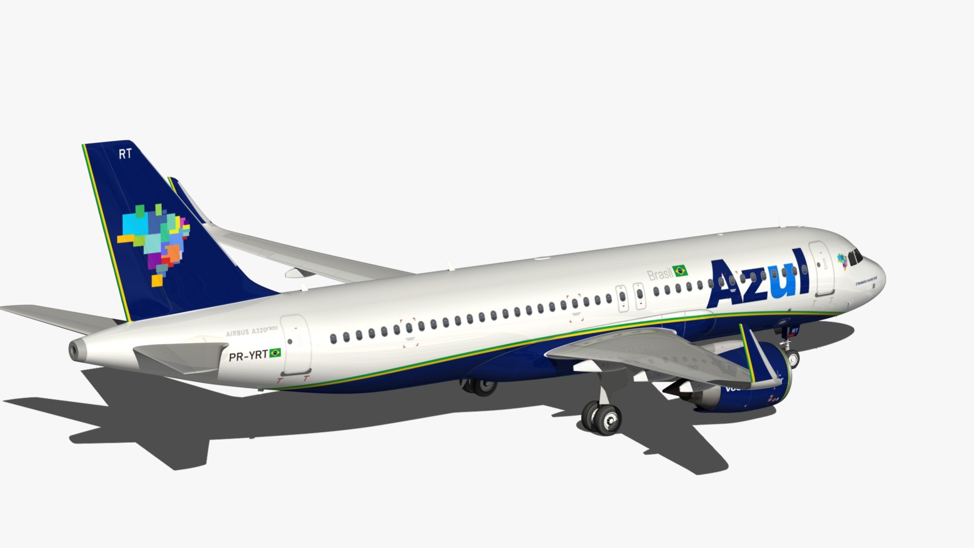 3D airbus a320 neo azul model - TurboSquid 1420370