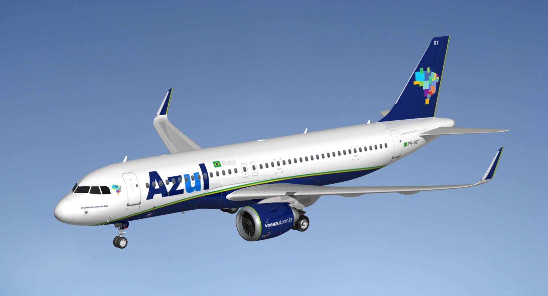 3D airbus a320 neo azul model - TurboSquid 1420370