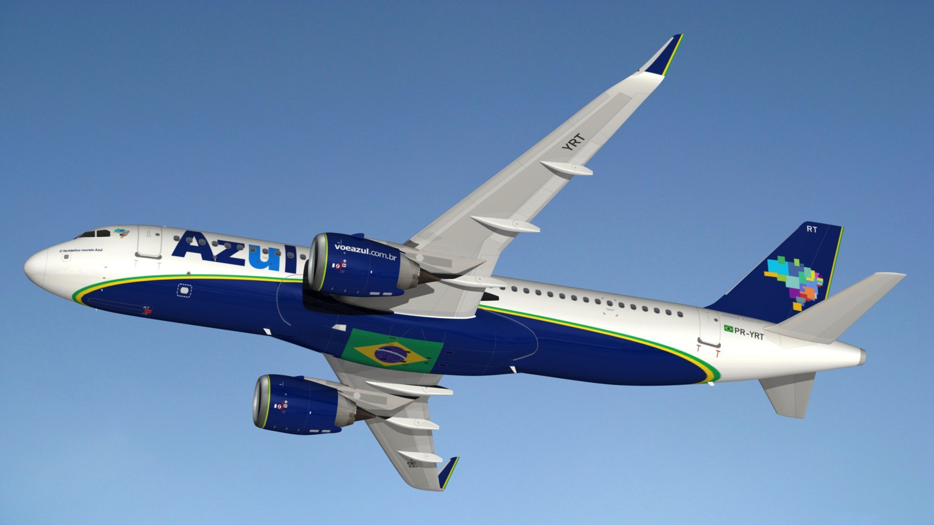 3D airbus a320 neo azul model - TurboSquid 1420370