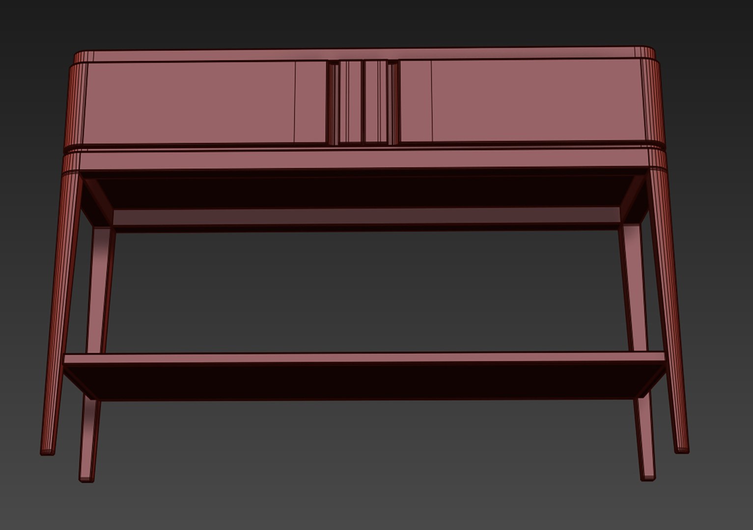 3D Model Console Line Ellipse Furniture - TurboSquid 2099074
