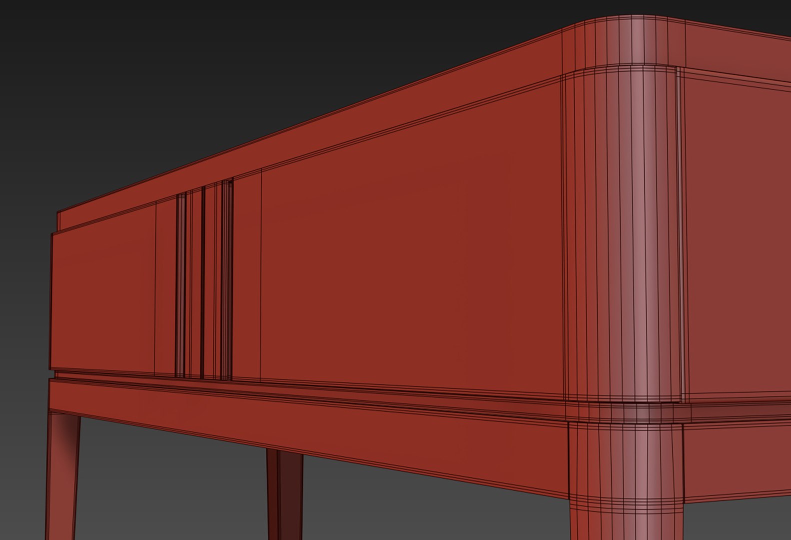 3D Model Console Line Ellipse Furniture - TurboSquid 2099074