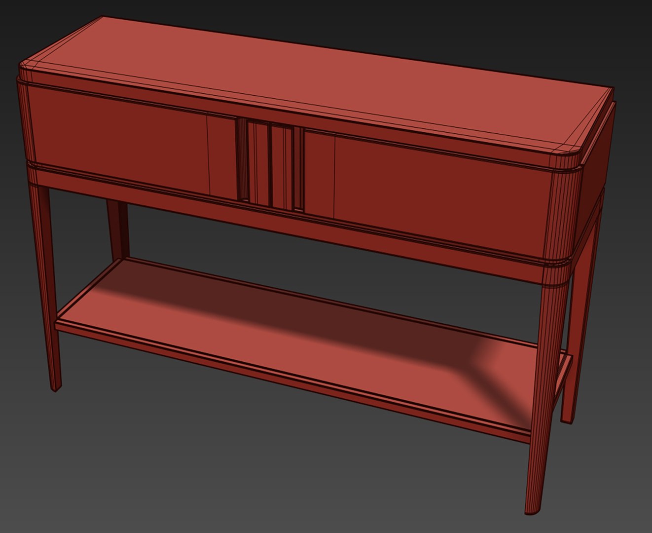 3D Model Console Line Ellipse Furniture - TurboSquid 2099074
