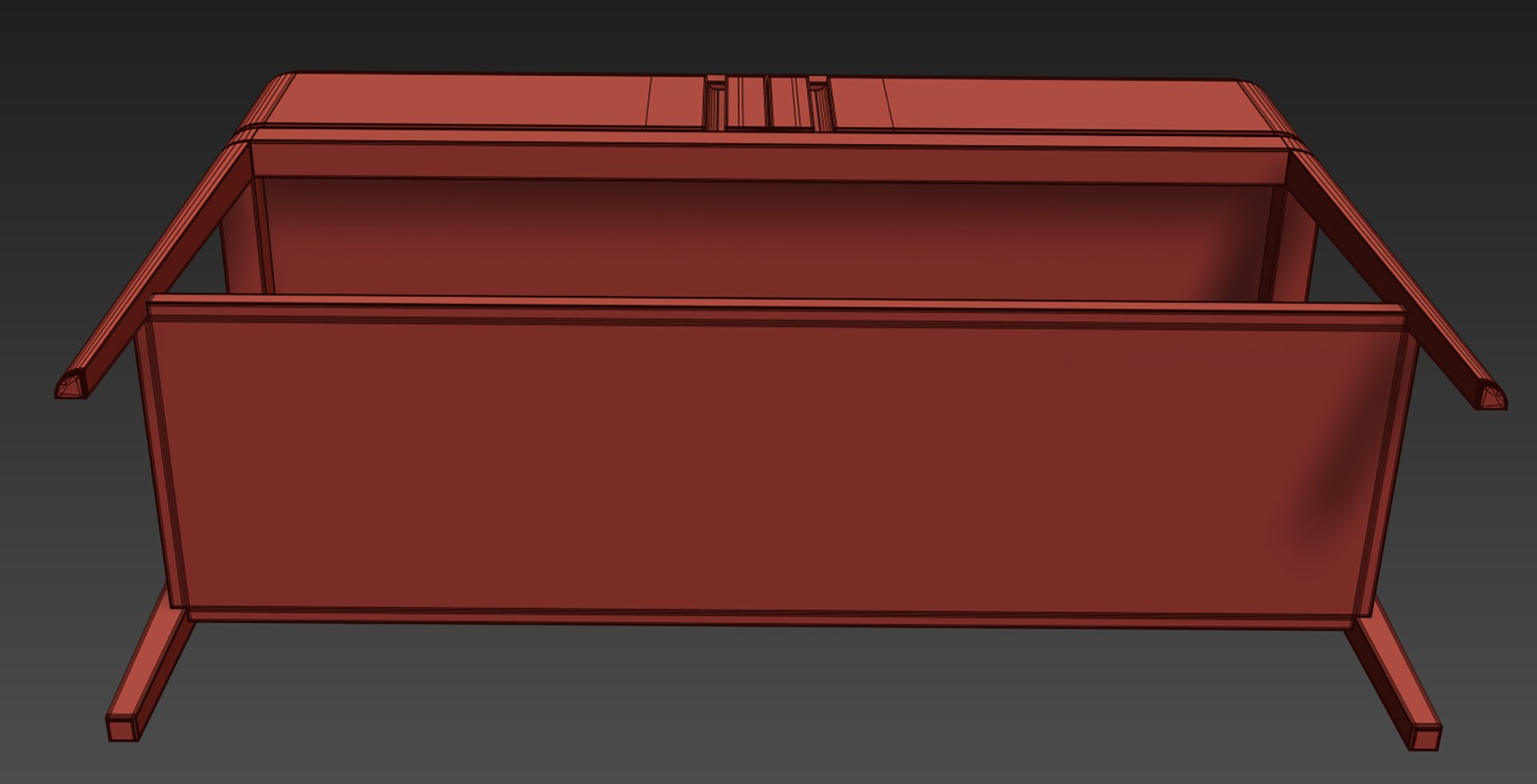 3D Model Console Line Ellipse Furniture - TurboSquid 2099074